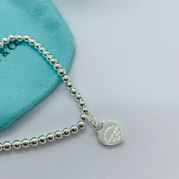 Jewelry | Tiffany Co Return To Tiffanyred Heart Tag Bead Bracelet In ...